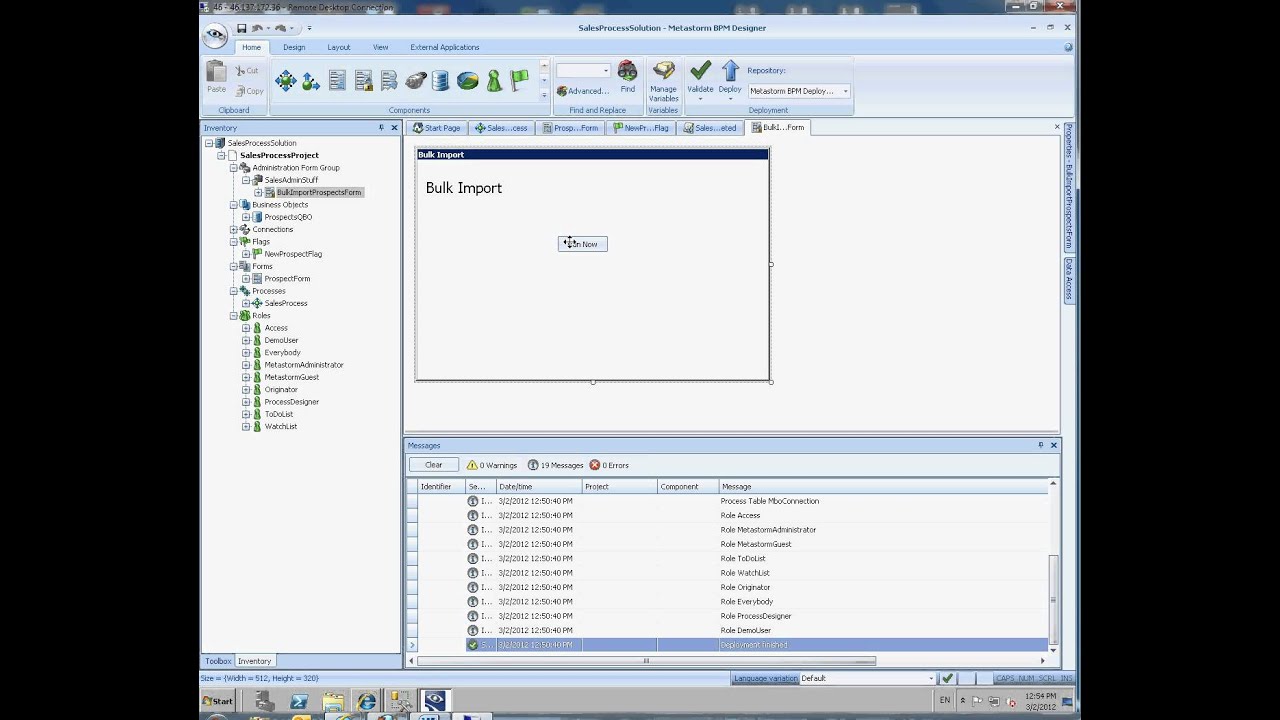 Metastorm BPM Bulk Import and Start New Folder - YouTube