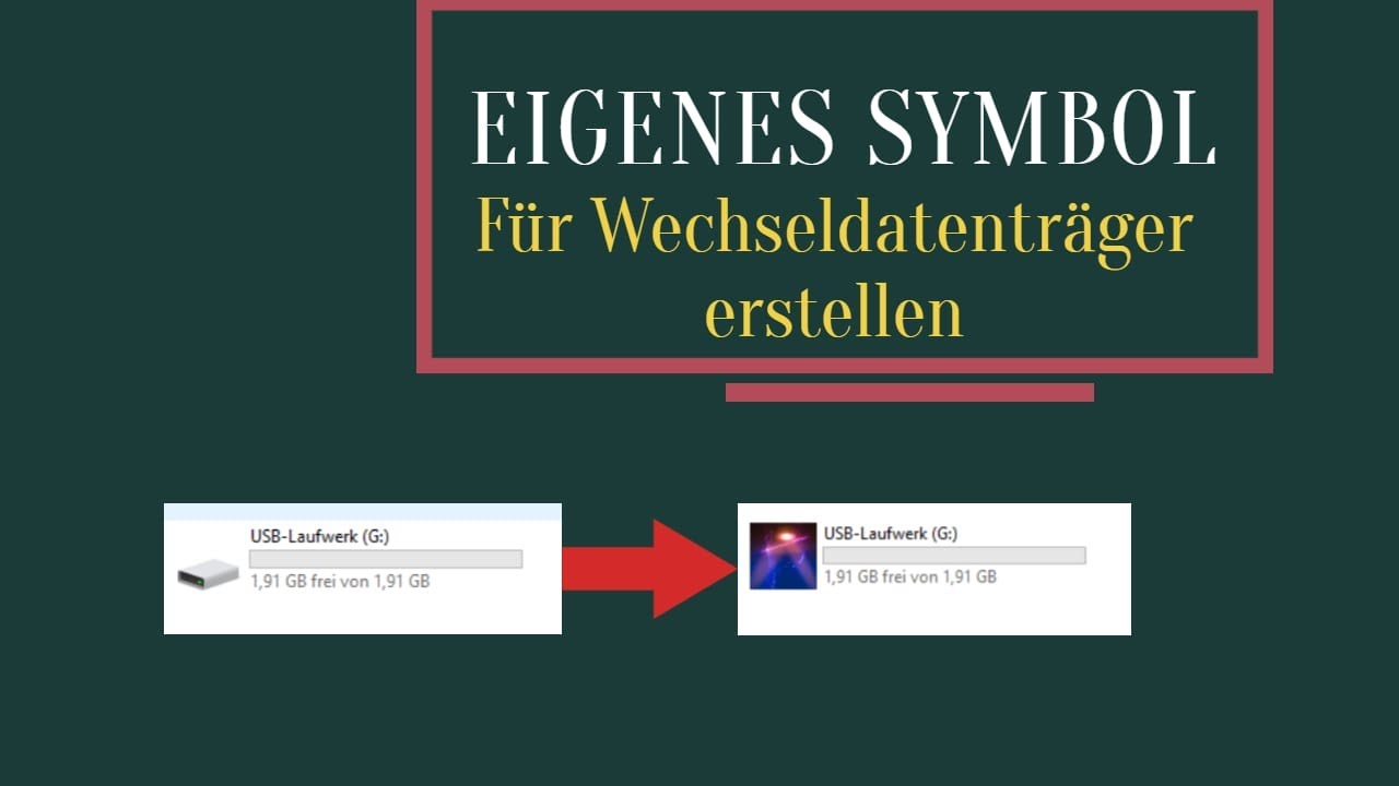Eigenes Symbol für Wechseldatenträger erstellen - YouTube