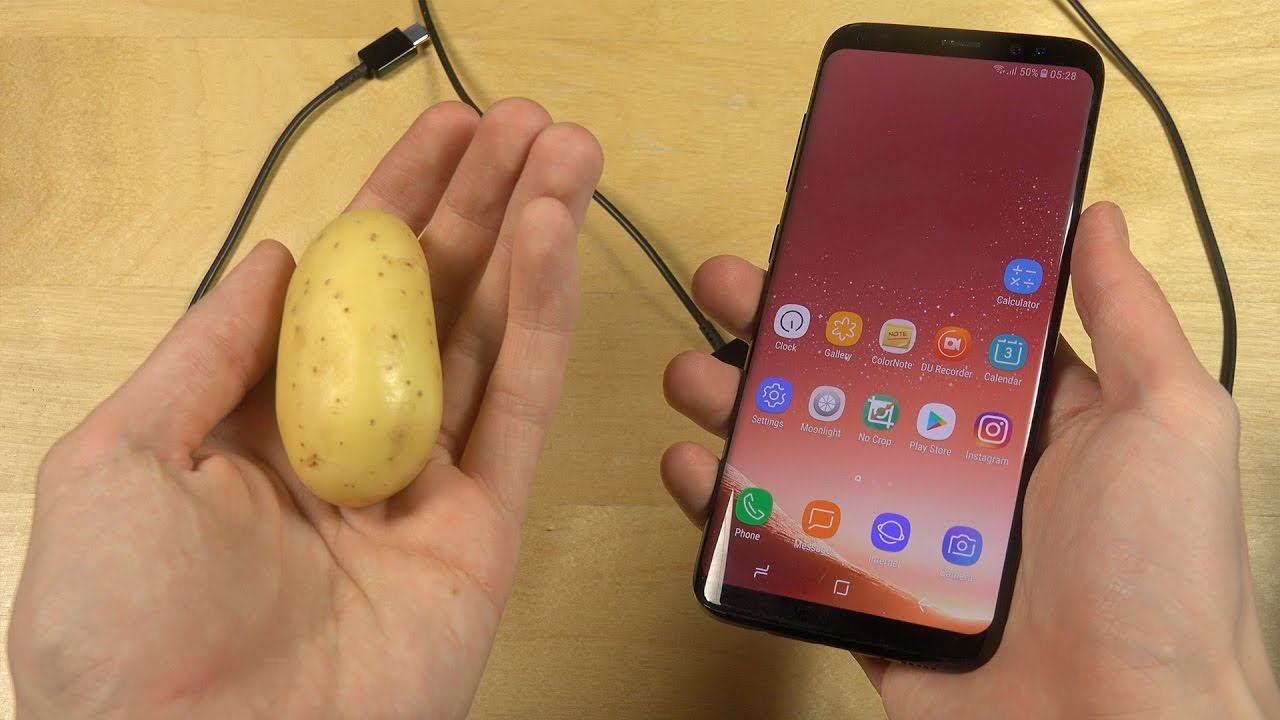 Can You Charge a Samsung Galaxy S8 With a Potato? - YouTube