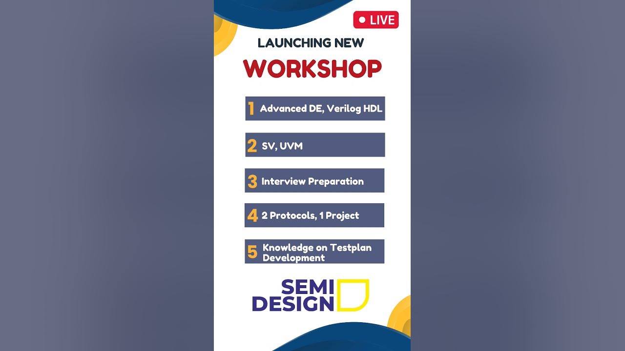 Vlsi Workshop Vlsi Semiconductorindustry Verilog Vlsiprojectcenters Systemverilog Cmos