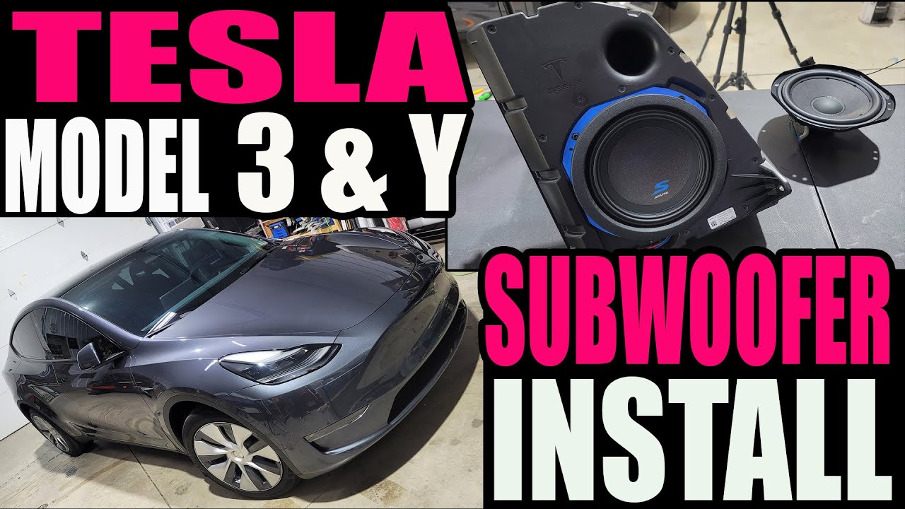 TESLA MODEL 3 / Y - HOW TO INSTALL SUBWOOFER -- AUDIO UPGRADE - YouTube