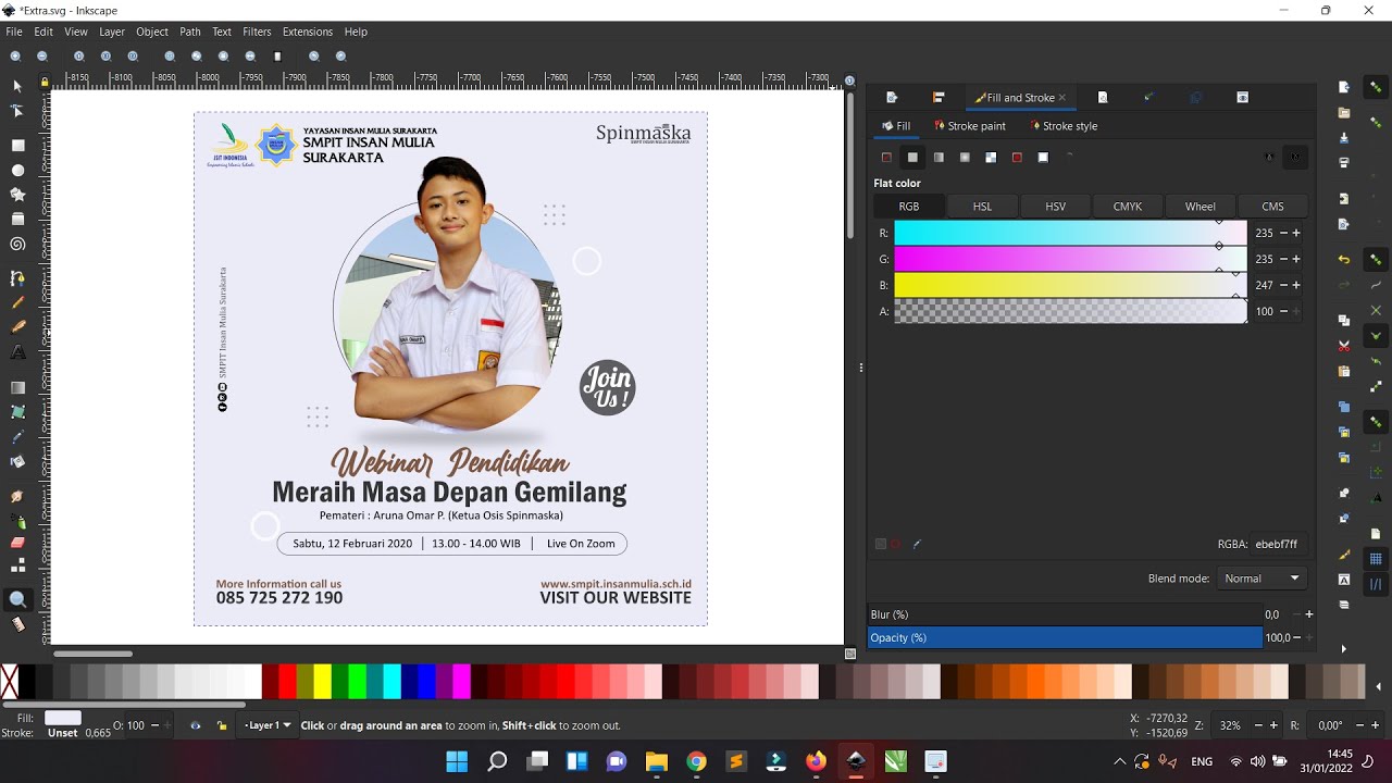 Membuat Flyer dengan Inkscape - YouTube