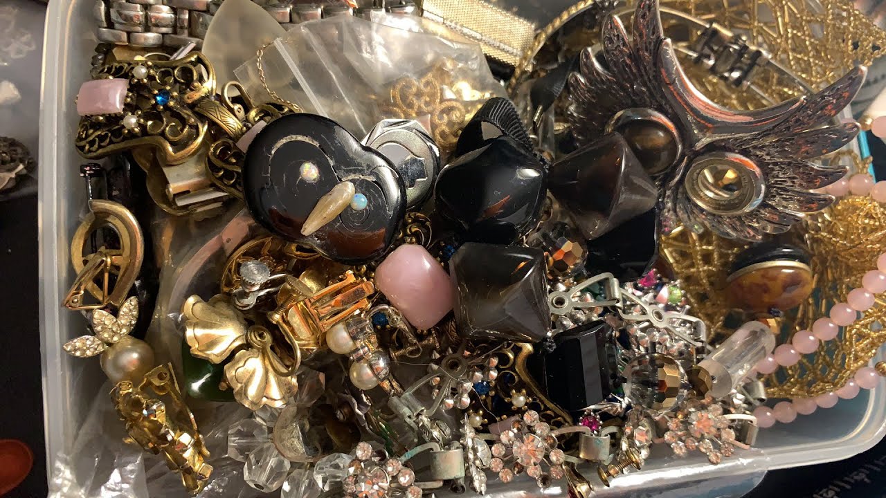Vintage Jewelry Hoard and sort , I made a BIG decision!! - YouTube
