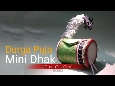 How To Make Durga Puja Mini Dhak (Instrument) | #DurgaPujaCraft 2020 ...