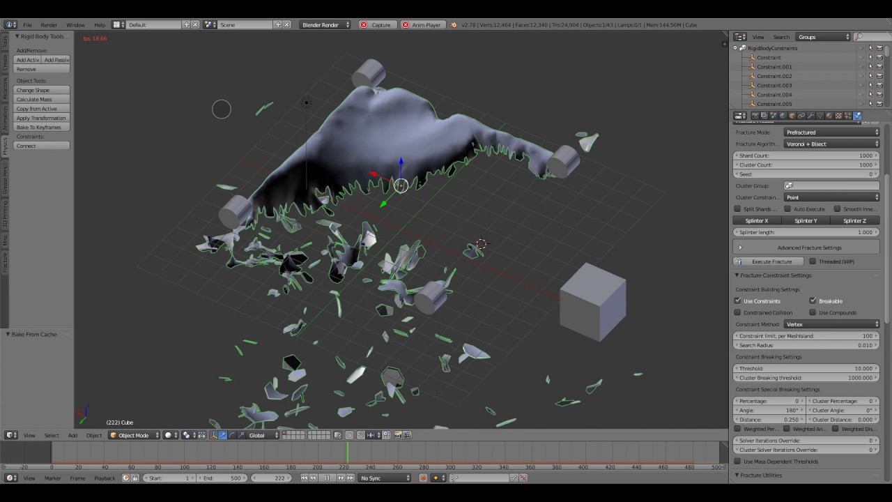 Fracture Modifier Cloth Tearing - YouTube