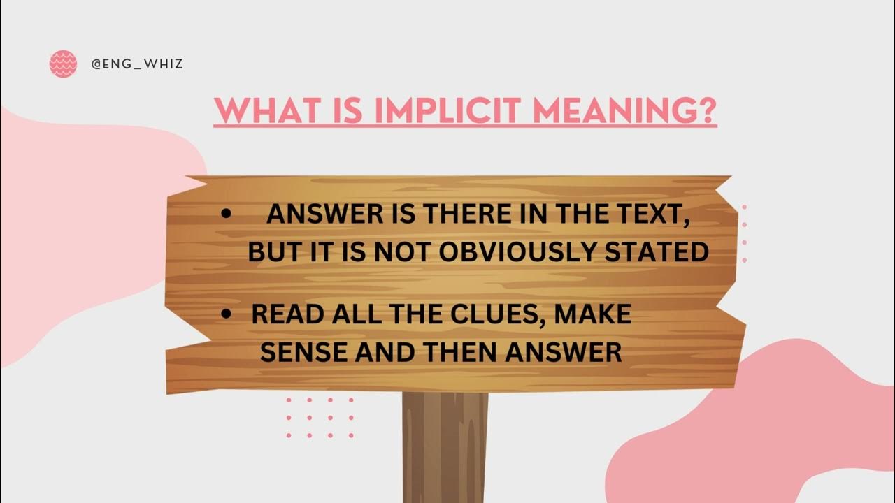 IMPLICIT QUESTIONS | MEANING AND UNDERSTANDING | O LEVEL - YouTube