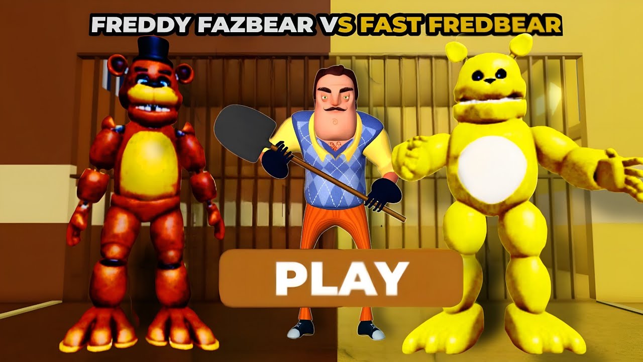 FREDDY VS FAST FREDBEAR PRISON RUN! (OBBY) - Hello Neighbor Escapes ...