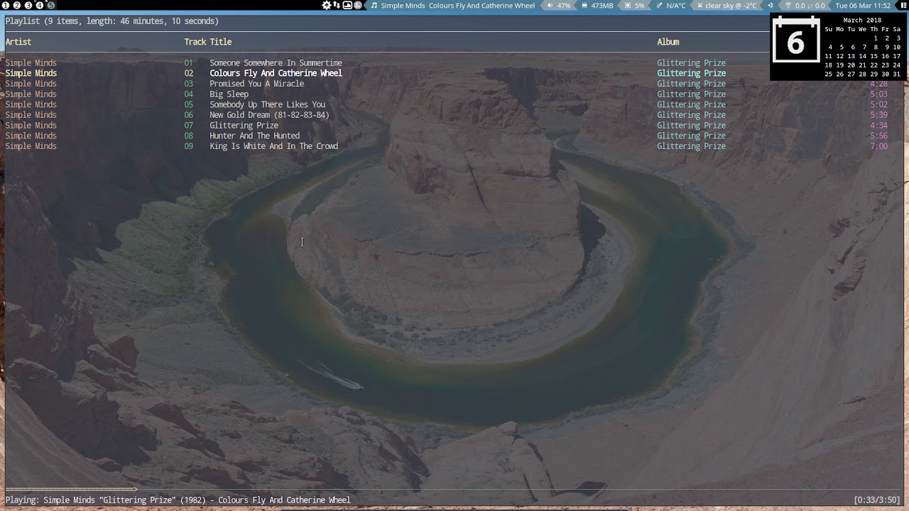 ArcoLinux : 304 music player widget - ncmpcpp widget in awesome - YouTube