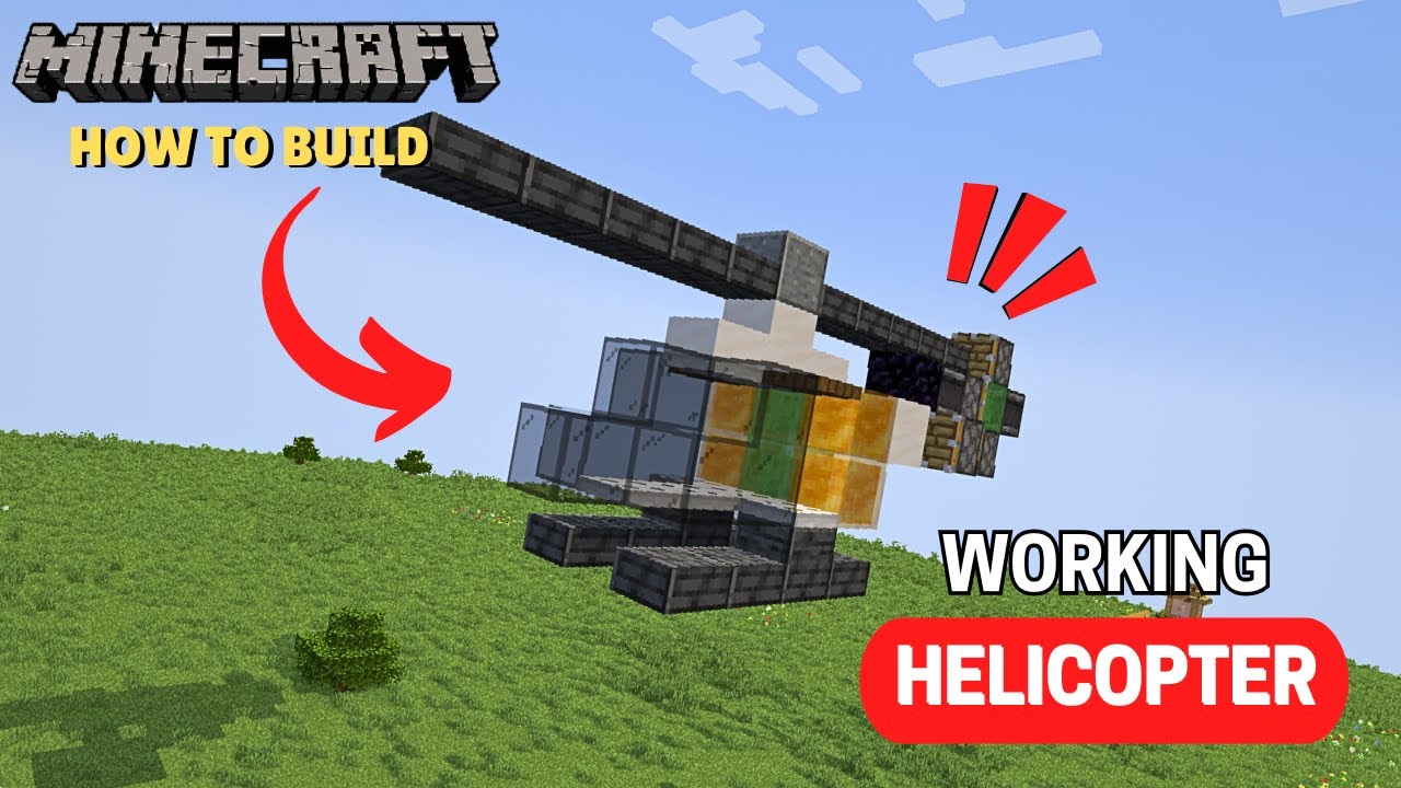 How to build Easy Working Helicopter in Minecraft | Tutorial - YouTube