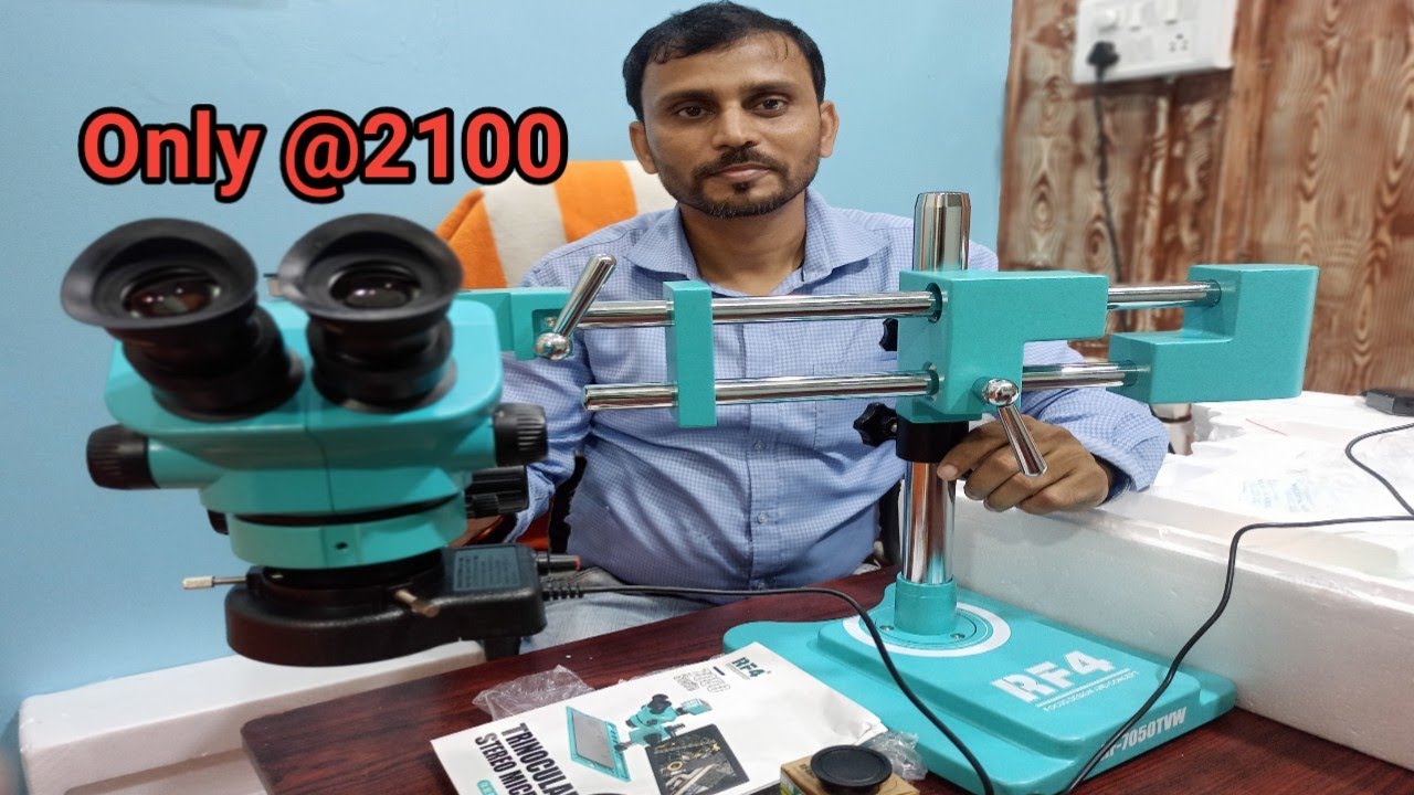 RF 4 Boom Microscope Unboxing | RF7050 Microscope Unboxing and Setup ...