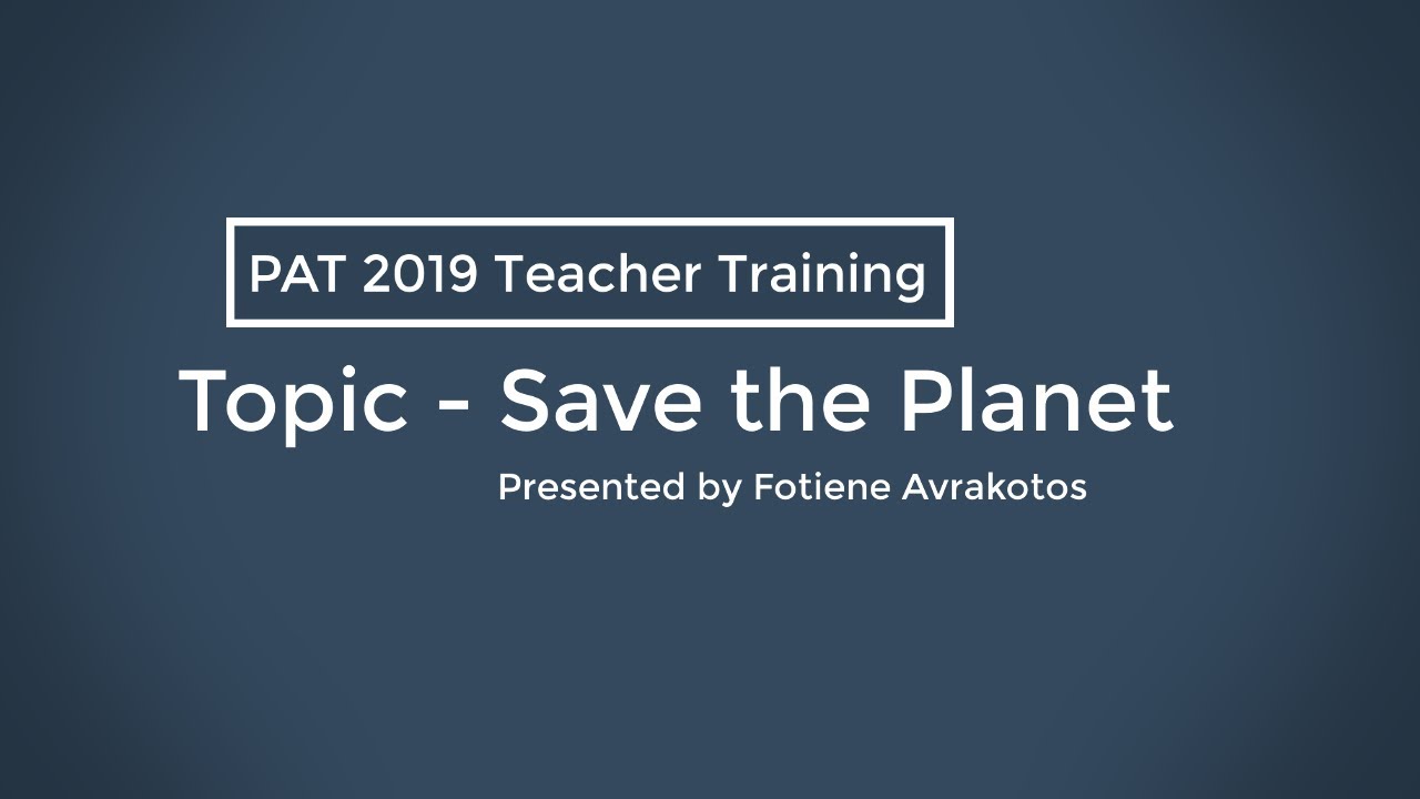 PAT Topic discussion - Grade 12 2019 Teacher Training - YouTube