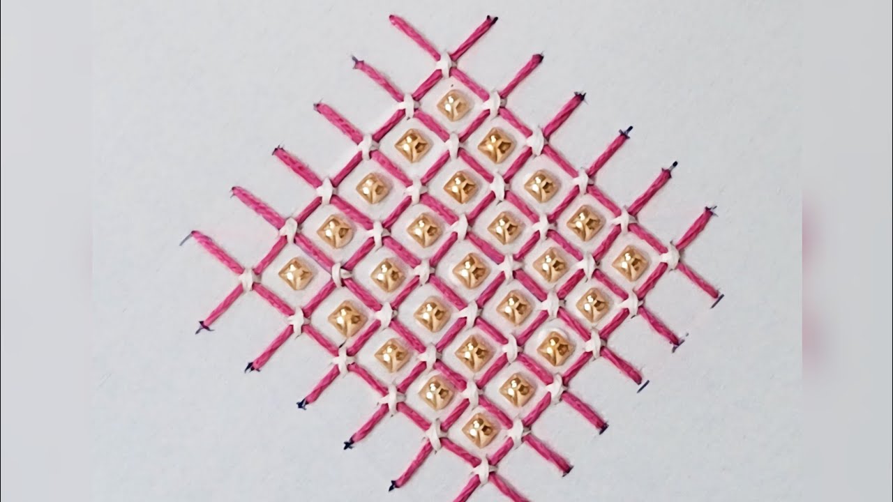 Hand embroidery designs - couched filling stitch #embroiderydesign ...