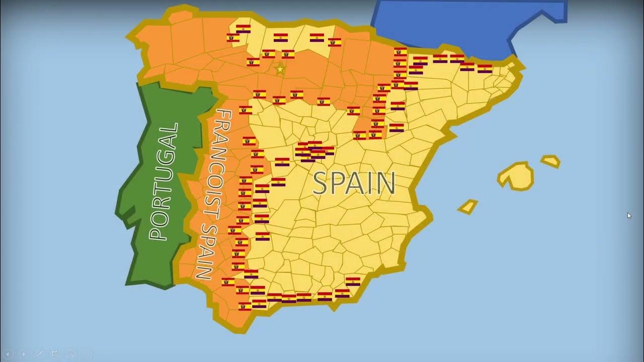 1936 Spanish civil war but the Republicans wins the war [timelapse not ...