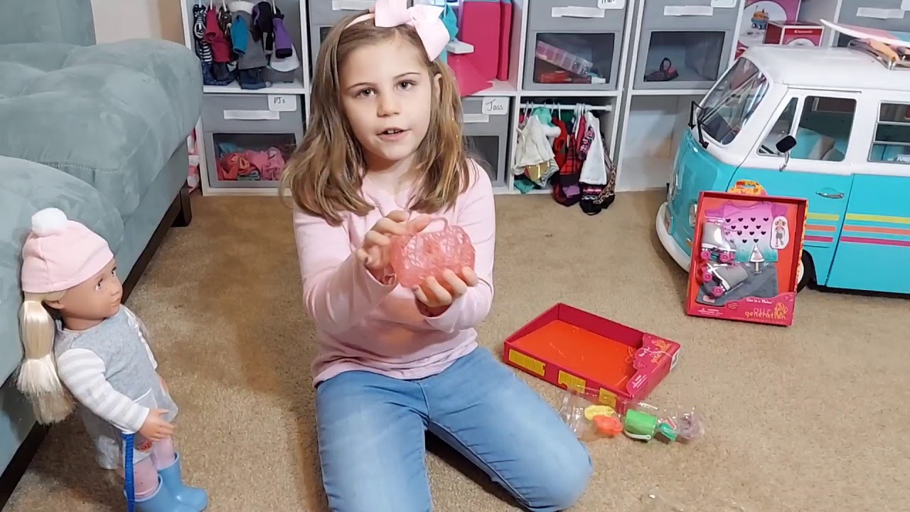 Opening Our Generation Doll Megan and accessories, dog, One in a Mellon ...