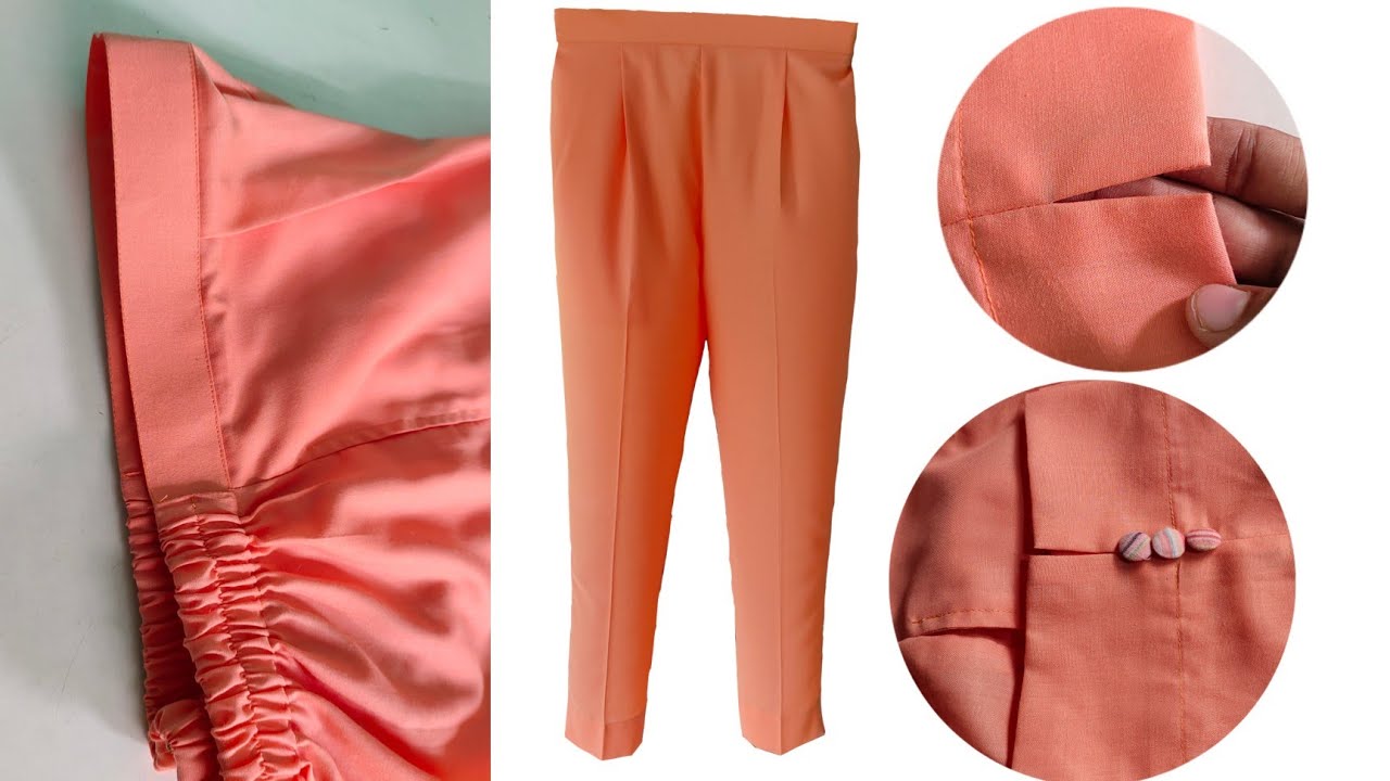 Pant Trouser Stitching in Easy Steps | Trauser Pant Pocket/Belt ...