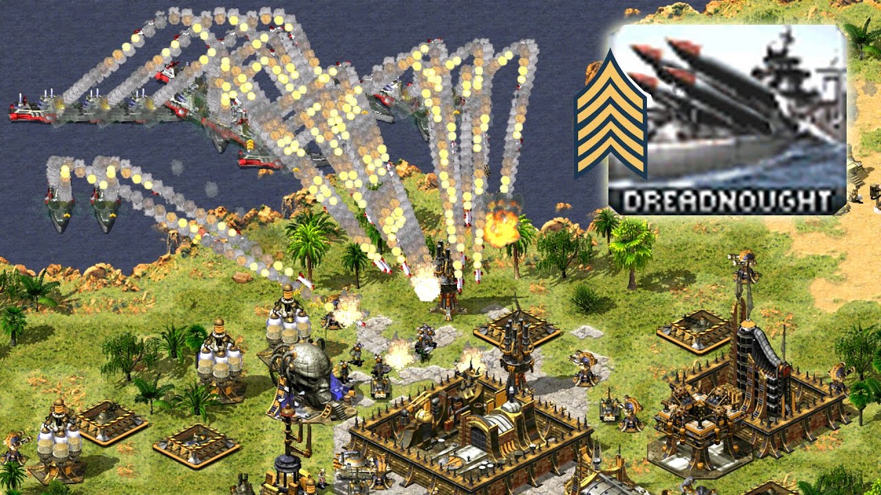 Red Alert 2 | 5 Missles Dreadnought! | (7 vs 1) - YouTube