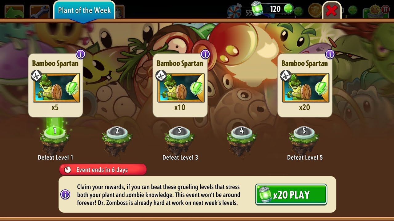 Bamboo Spartan Plant Of The Week Event (Plants vs Zombies 2) # ...