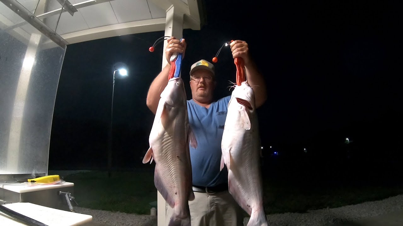 Summer Heat Catfishing Dragging Baits at Night - YouTube