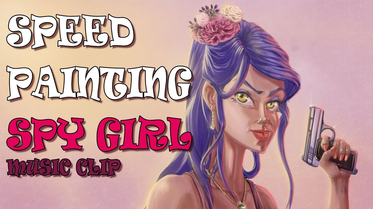 spy girl portrait [ speed painting ] clip studip paint - YouTube