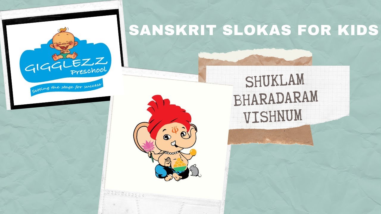 ShuklamBaradharam Vishnum | Sanskrit Slokas For Kids | Easy Slokas ...