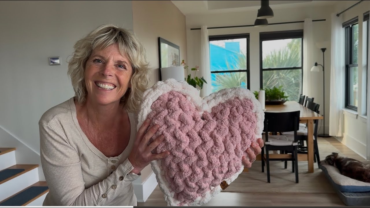 Herringbone Heart Pillow Tutorial - YouTube