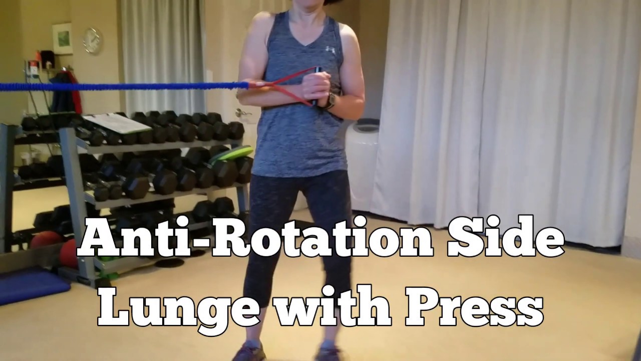 Anti-Rotation Side Lunge with Press - YouTube