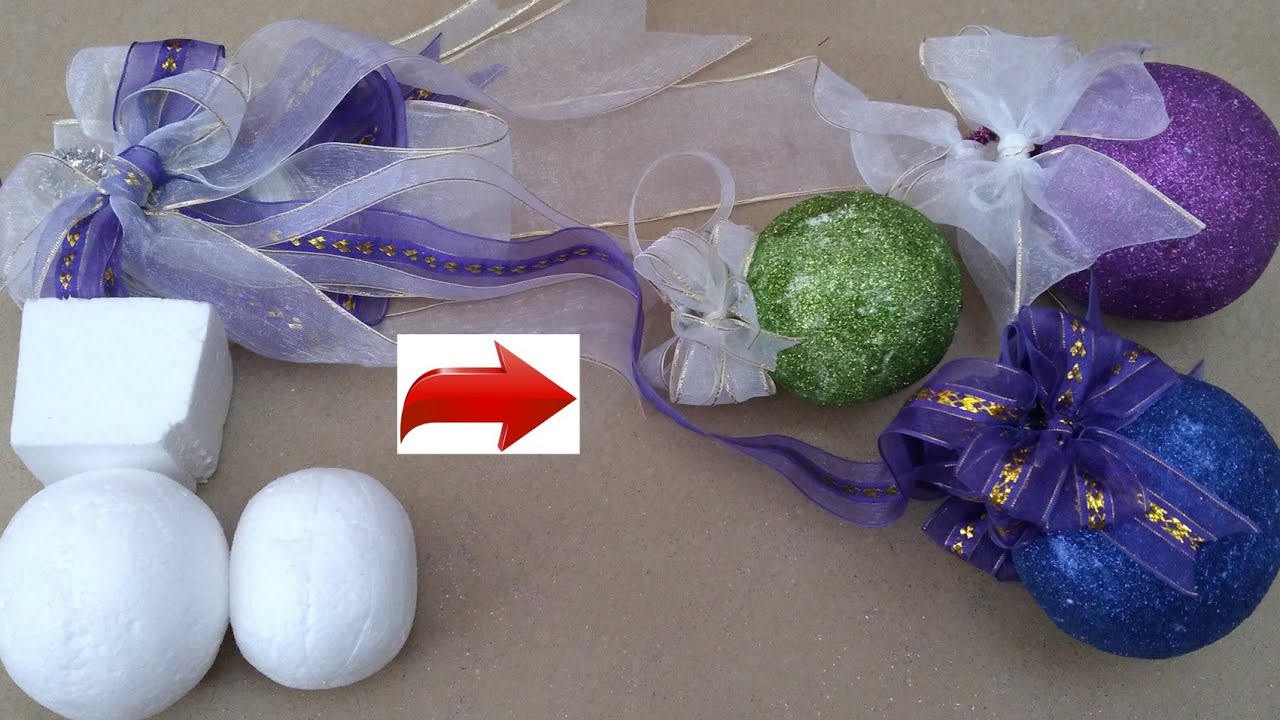 ide membuat ornamen natal dari gabus bekas (styrofoam) - YouTube