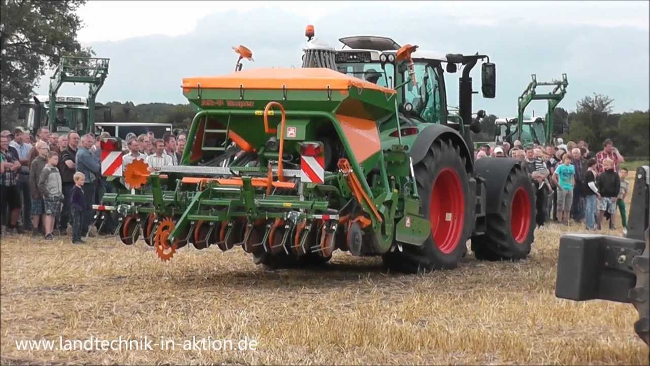 Fendt 718 Vario mit Amazone AD-P Super - YouTube
