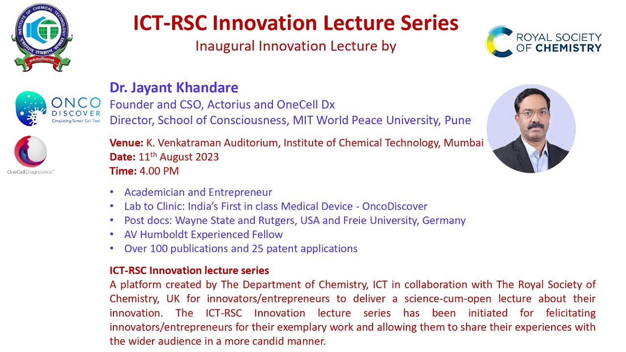 ICT-RSC Innovation Lecture Series - YouTube