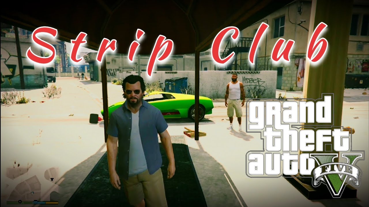 Michael visits strip club at night for fun 2023 || GTA V Strip club ...