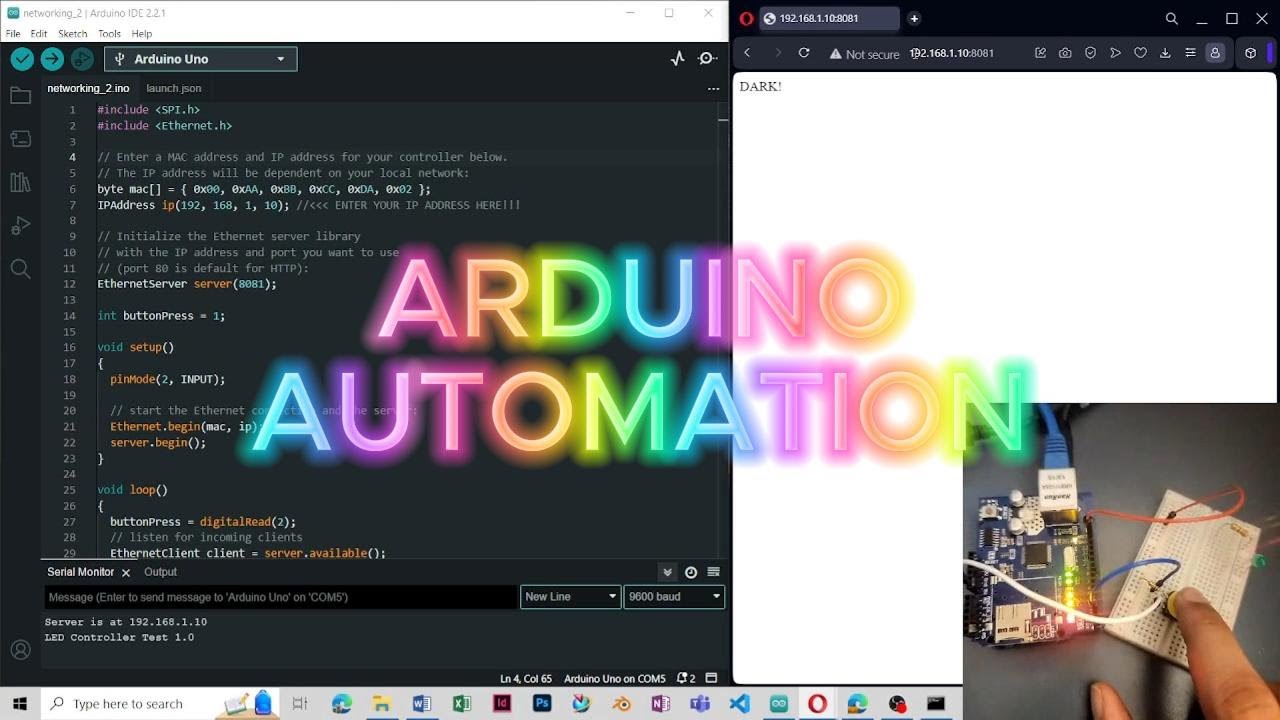 Arduino - Ethernet shield Emergency button SOS - YouTube