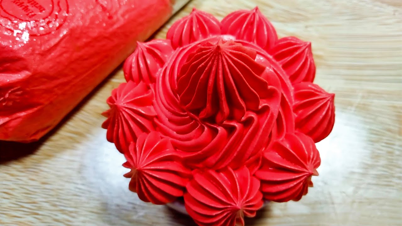 Home made original red color cake cream recipe | cake creams frosting ...