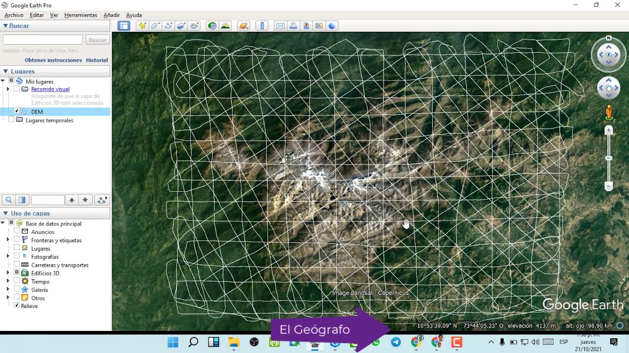 Descargar un DEM con Google Earth Pro + Arcgis Pro + GPS Visualizer ...