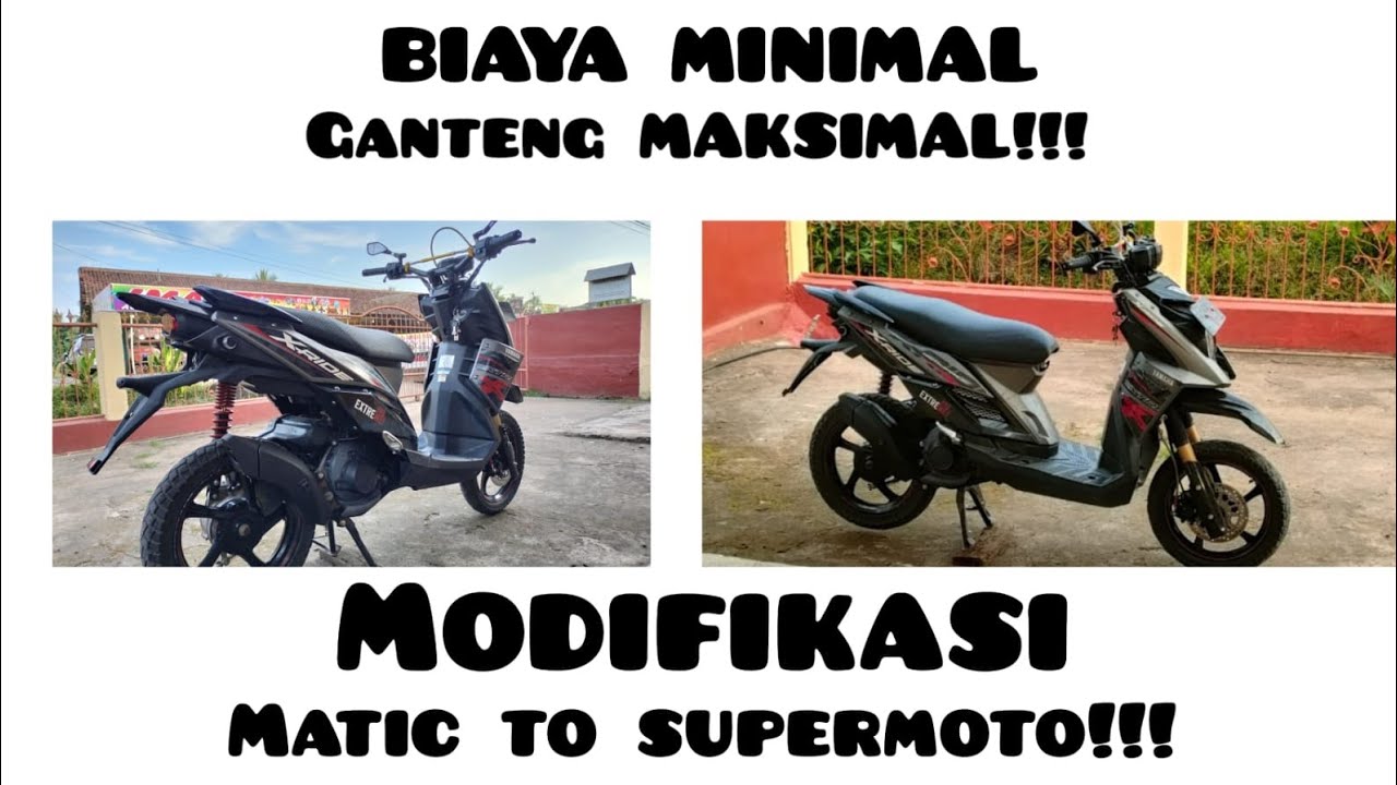 MODIF MATIC XRIDE SIMPLE cuma modal stank, spakbor, knalpot, peninggi ...