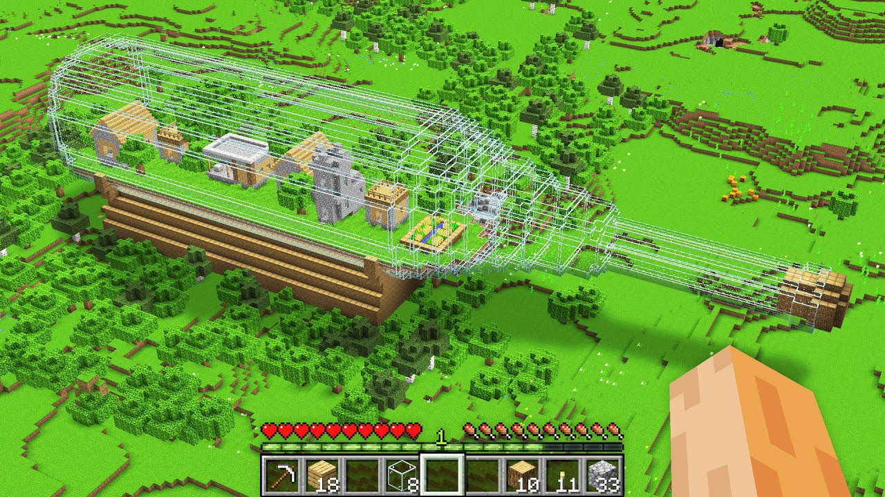 I found this VILLAGE GIANT BOTTLE in my Minecraft World !!! New Secret ...