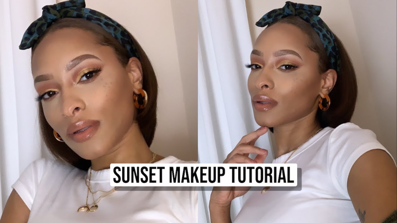 Soft Glam Sunset Makeup Tutorial - YouTube