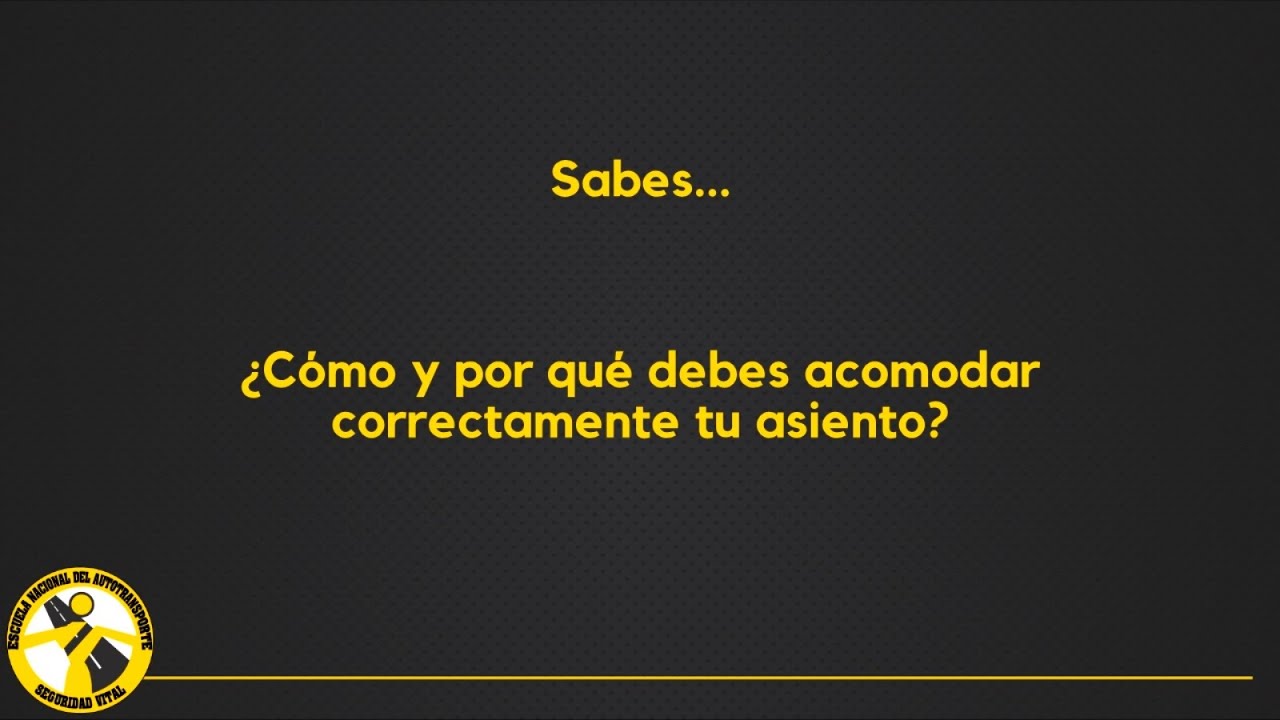 La Forma Correcta de Acomodar tu Asiento//1ra parte - YouTube