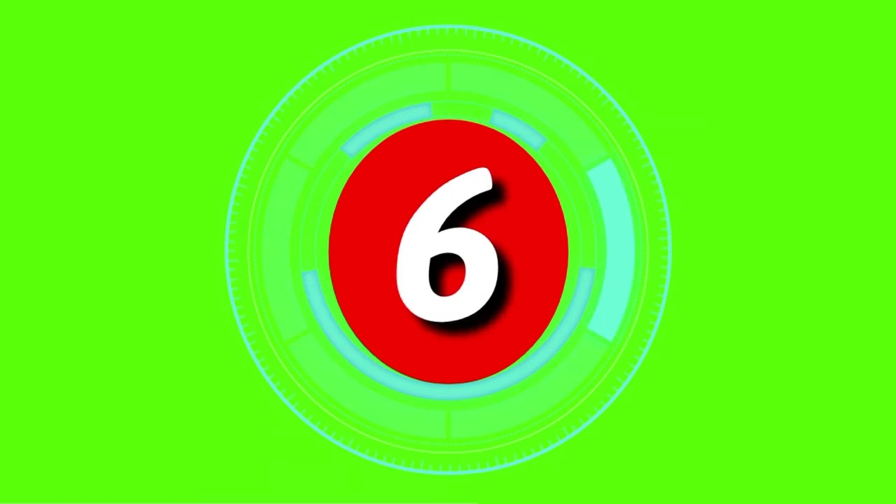 NO COPYRIGHT ANIMATION] 10-second Countdown Timer in green screen video no copyright free ...