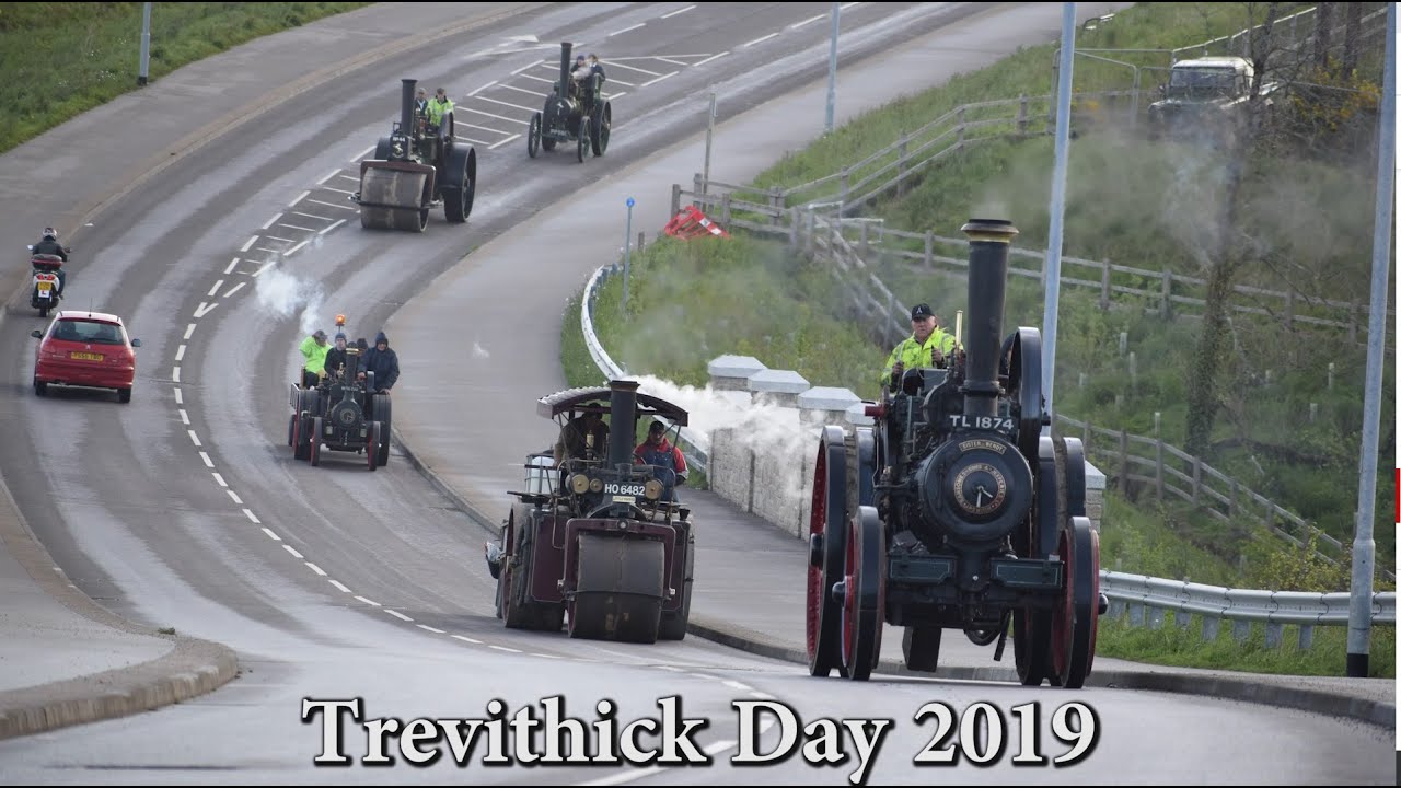 Camborne Trevithick Day 2019 (Steam engines on the road) - YouTube