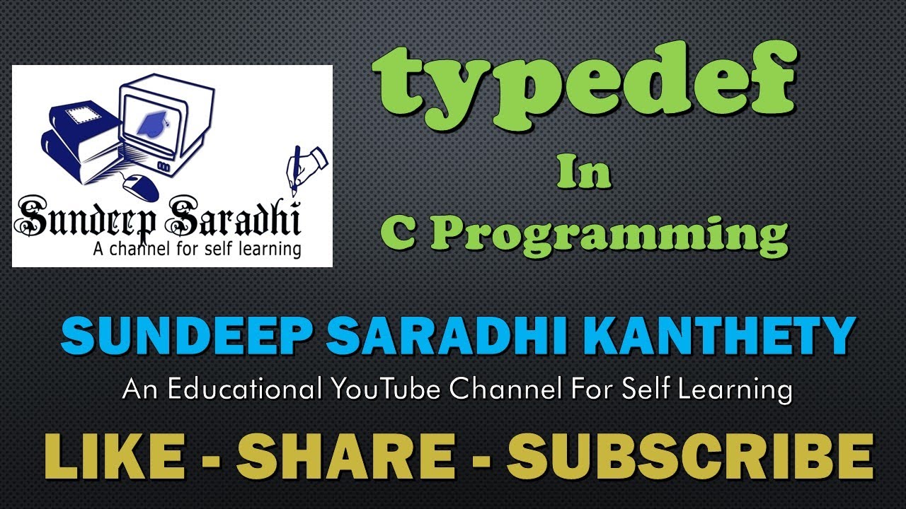 70 Typedef With Example C Programming Youtube 1951