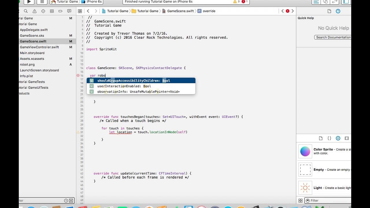 Add .sks nodes to GameScene.swift - YouTube