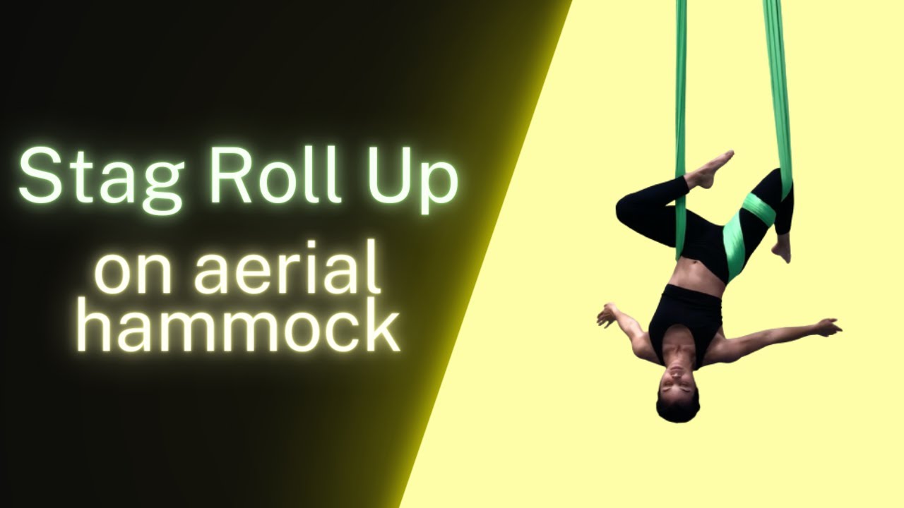 Stag Roll Up Move on Aerial Hammock - YouTube