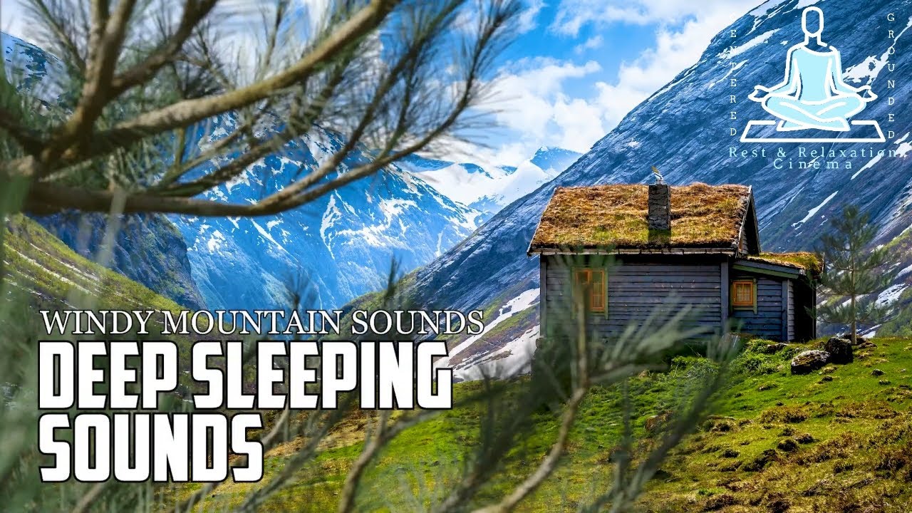 Windy Mountain Sounds for Deep Sleep | Fall Asleep Quick | Ambient Wind ...
