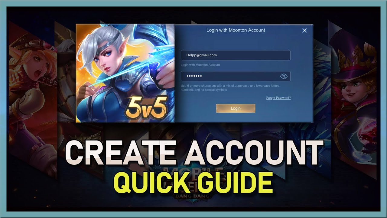 How To Create New Mobile Legends Account - YouTube