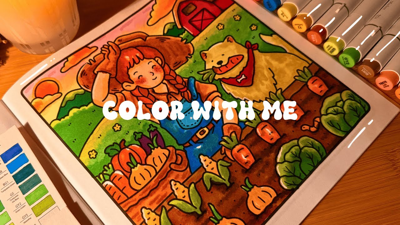 Color with Me ASMR 👩🏻‍🌾🍂 Cozy Autumn Farm | Coco Wyo Coloring Book ...