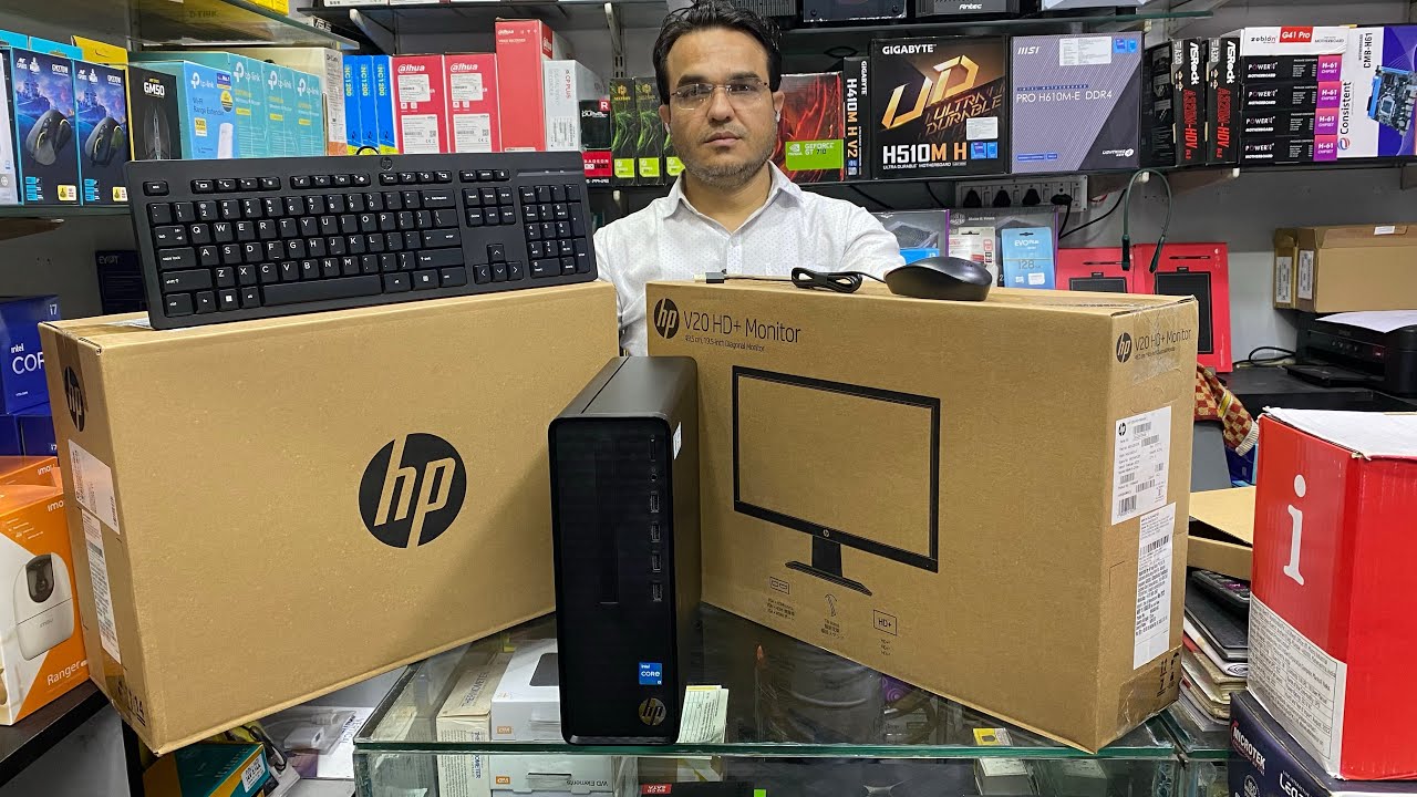 HP Branded Desktop Unboxing || Core i3 12th Gen with 8GB RAM, 512GB SSD ...