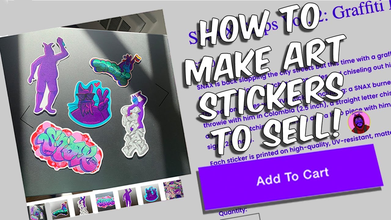 MAKING ART STICKER PACKS TO SELL - YouTube