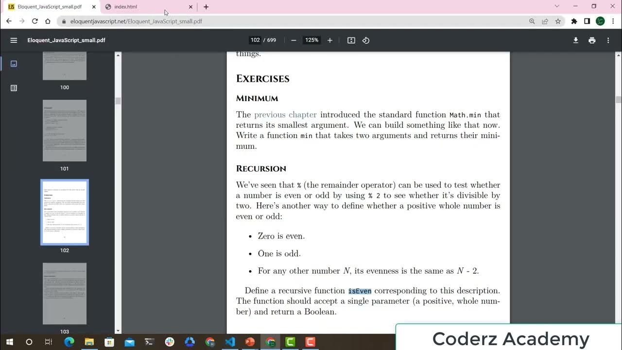 38 Eloquent Js Book Chapter 3 Functions Part 14 Youtube