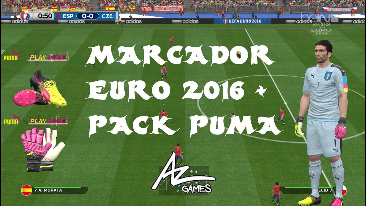 PES 2016 | Actualización Marcador Euro 2016 + Pack Puma EvoPower | MEGA ...