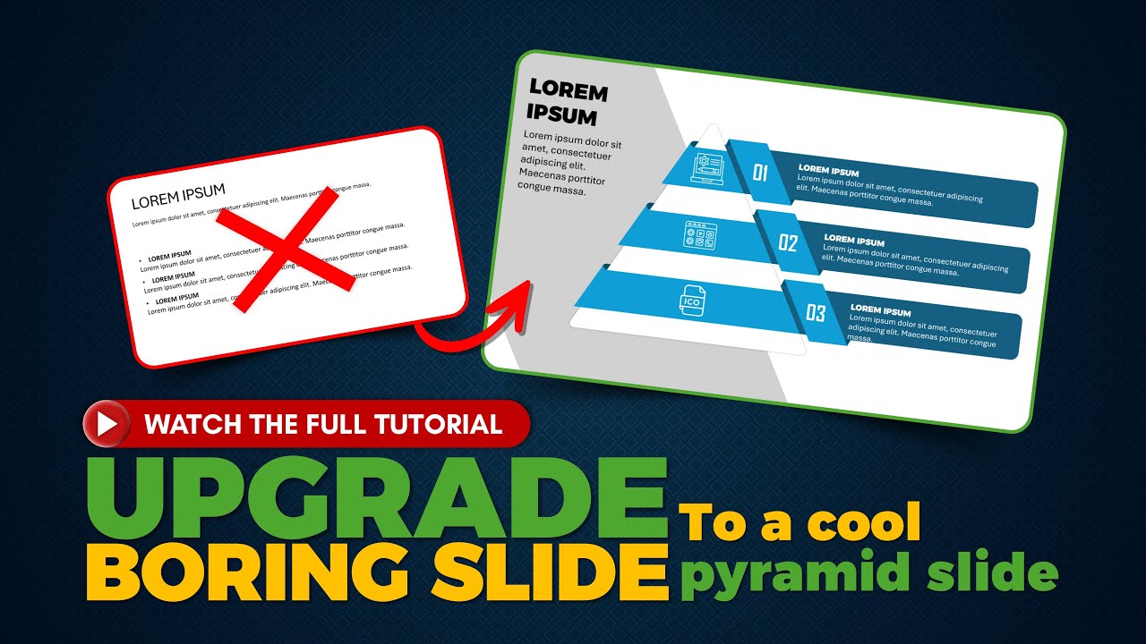 How to upgrade your boring PowerPoint slide to a cool PYRAMID slide ...